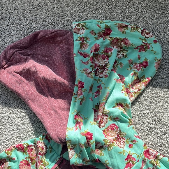 & Other Stories | Tops | Sweatshirt With Double Hoods And Floral ...